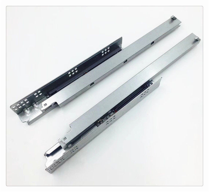 3 Fold Soft Close Kitchen Drawer Runners Heavy Duty Grey Zinc Color ...