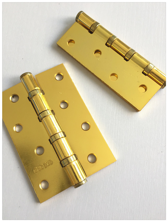 Golden Plated4 Ball Bearing Driveway Gate Hinges Loose Pin Lift Off Type