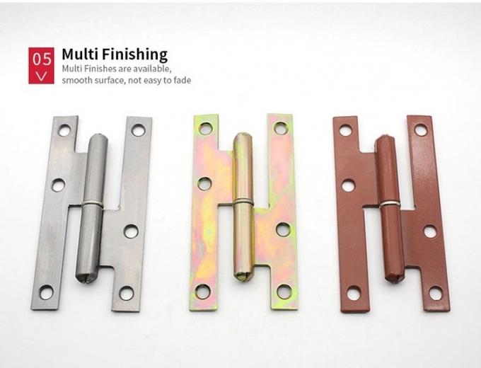 Left And Right 95mm H Cabinet Hinges Nickel Plated Round Head