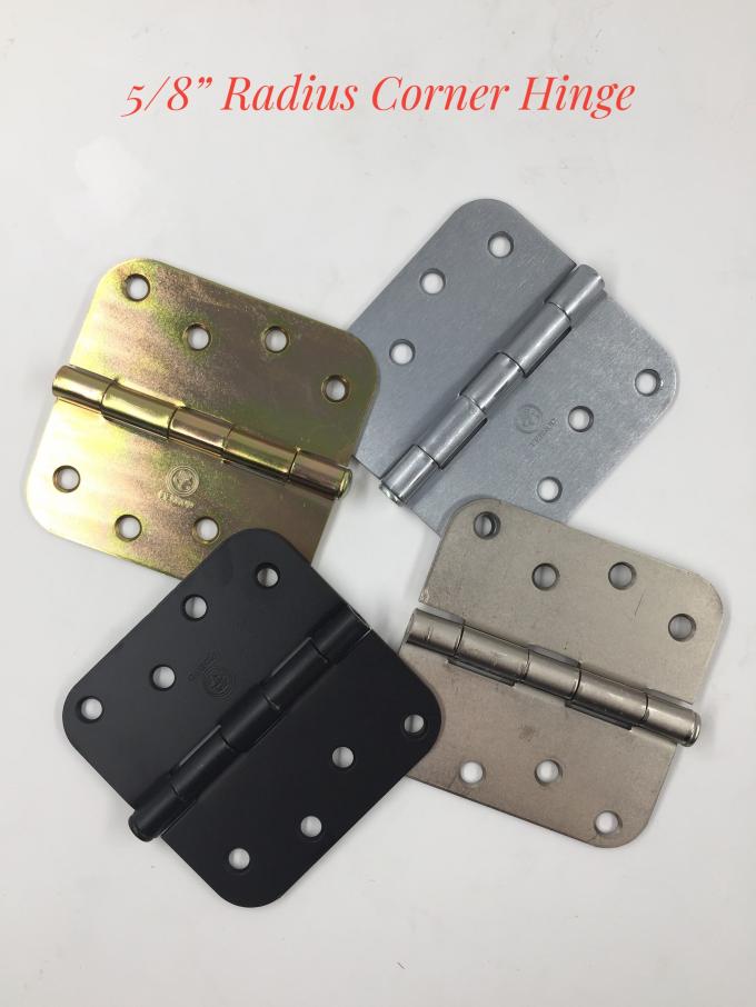 American Type Black Metal Door Hinges , Small Corner Square Hinges